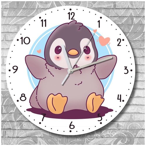 Настенные часы УФ животные пингвин милота - 3220