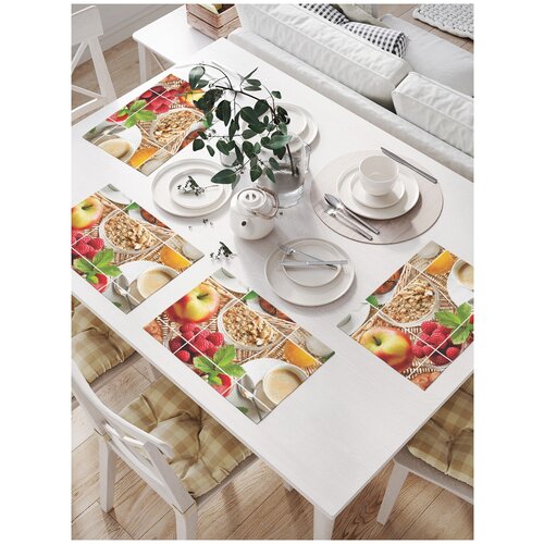 Комплект салфеток JoyArty "Утренний завтрак" для сервировки стола (32х46 см, 4 шт.)
