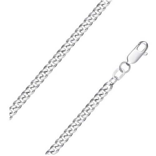 Цепь Krastsvetmet Цепь из серебра НЦ22-002-3 диаметром проволоки 0,5, серебро, 925 проба, родирование, длина 45 см, средний вес 2.78 г, серебряный