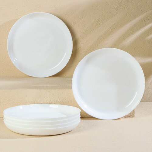 Набор тарелок обеденных Luminarc DIWALI PRECIOUS, d=25 см, стеклокерамика, 6 шт, цвет белый