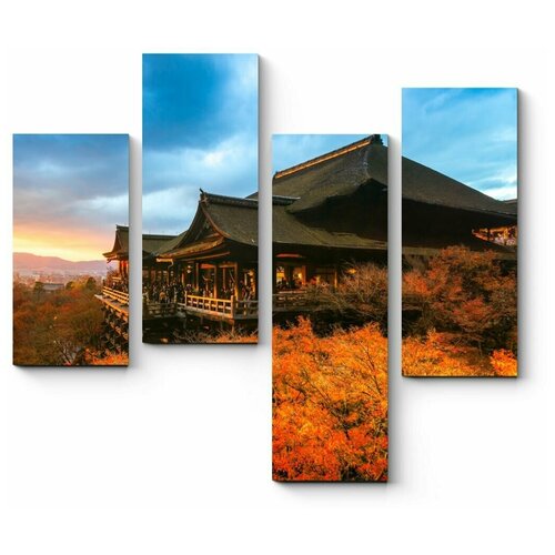 Модульная картина Осенний Киото на закате114x107