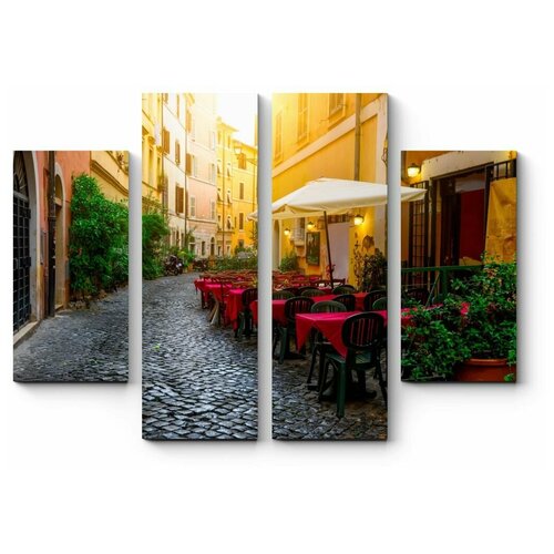Модульная картина Уютное уличное кафе, Рим 130x98