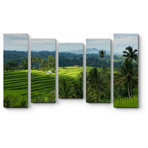 Модульная картина Бали, рисовые поля 150x90
