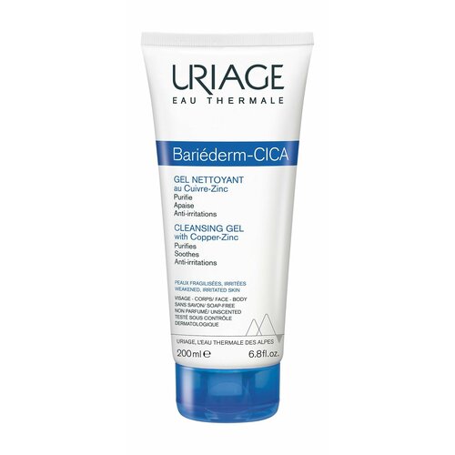 Очищающий гель для тела с медью и цинком / Uriage Bariederm Cleansing Cica-Gel With Copper-Zinc