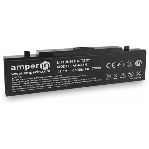 Аккумуляторная батарея усиленная Amperin для ноутбука Samsung AA-PB8NC6M 11.1V (6600mAh)