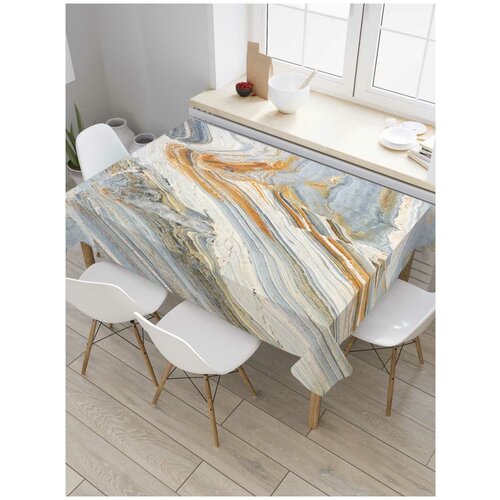 Скатерть прямоугольная JoyArty на кухонный стол "Мраморный узор" из оксфорда, 120x145 см