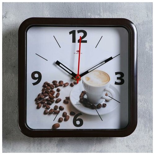 Часы настенные, серия: Кухня, "Чашка кофе", 22х22см, плавный ход