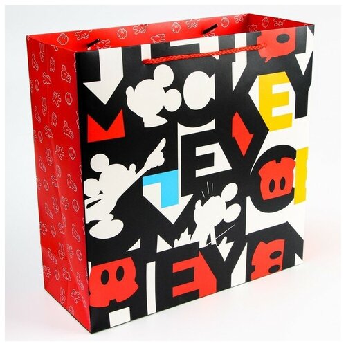 Пакет ламинированный, 30 х 30 х 12 см "Mickey", Микки Маус
