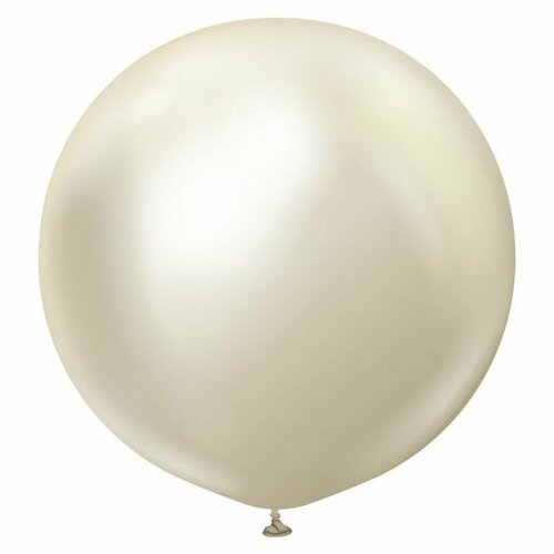 Набор воздушных шаров Белое золото, Хром, Зеркальный / Mirror White Gold 36 дюймов (1 м), 1 штука, Веселуха