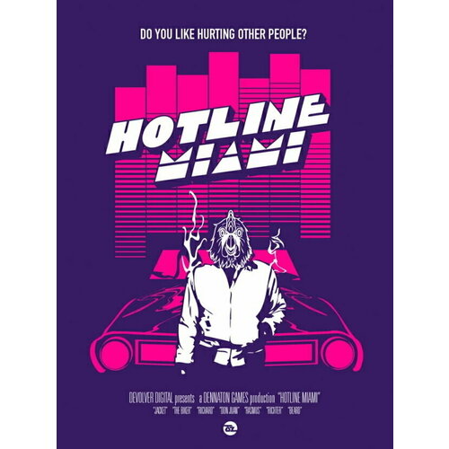 Плакат, постер на бумаге Hotline Miami/Хотлайн Майами/игровые/игра/компьютерные герои персонажи. Размер 21 х 30 см