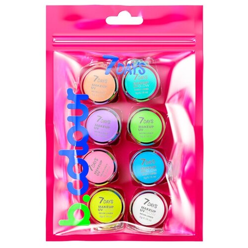 7DAYS Набор графических лайнеров для макияжа b.colour UVglow Neon Pastel, оттенок 12 Spirit Of Pastel