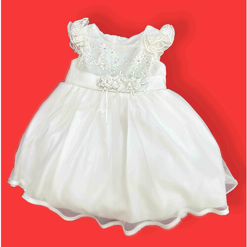 Платье Littlestar, размер 74, экрю, бежевый