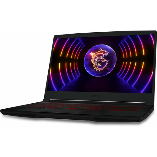 Ноутбук игровой MSI GF63 Thin 12UC-1036XRU 9S7-16R821-1036, 15.6", IPS, Intel Core i5 12450H 2ГГц, 8-ядерный, 16ГБ DDR4, 512ГБ SSD, NVIDIA GeForce RTX 3050 для ноутбуков - 4 ГБ, Free DOS, черный