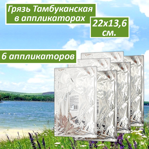 Грязь лечебная тамбуканская Liminera малый Аппликатор 22*13.6 cм, 200 г, 6 шт.