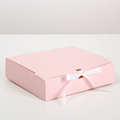 Коробка складная «Розовая», 31 х 24.5 х 9 см, без ленты