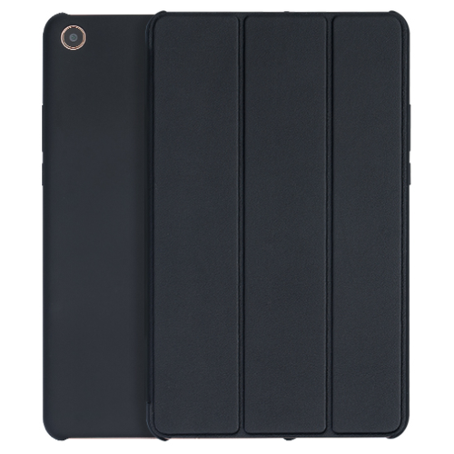 Умный премиальный элитный чехол-книжка MyPads из качественной импортной кожи с функцией засыпания для Xiaomi Mi Pad 4 черного цвета