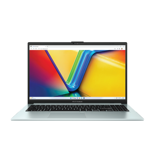 15.6" Ноутбук ASUS Vivobook Go 15 OLED, AMD Ryzen 5 7520U (2.8 ГГц), RAM 16 ГБ, SSD 2000 ГБ, AMD Radeon 610M, Windows 10 Pro, серебристо-зеленый, Русская раскладка