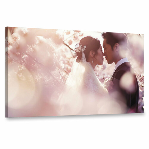 Интерьерная картина 100х60 "Свадебная романтика"