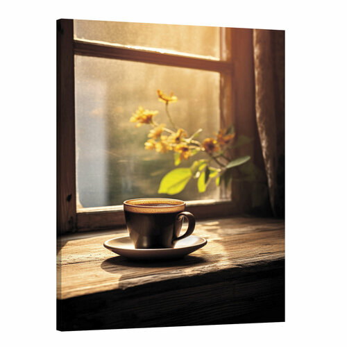 Интерьерная картина 50х70 "Кофейный релакс"
