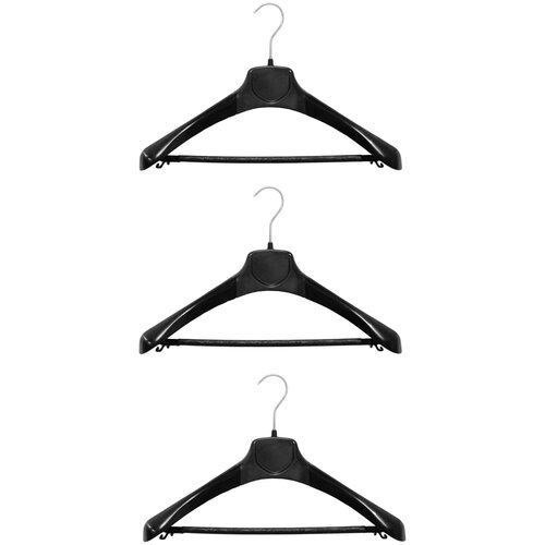 Вешалки Valexa набор (для верхней одежды DX-40пер 3шт 400ммх62мм) черные