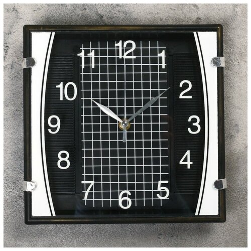Часы настенные, серия: Классика, "Матао", дискретный ход, d-22 см, 23 х 23 см 1195059