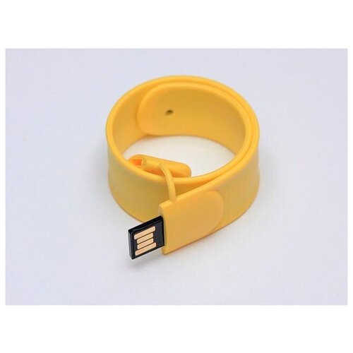 Флешка в виде браслета (4 Гб / GB USB 2.0 Желтый/Yellow SS001)