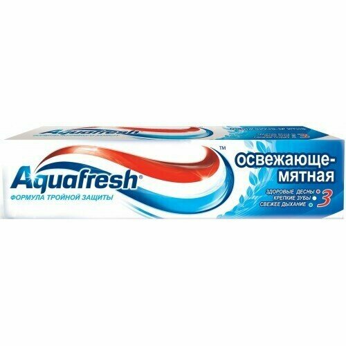 Зубная паста Aquafresh Освежающе-Мятная, 100 мл, 3шт