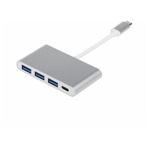 Переходник, USB-Концентратор, (AT2808) ATCOM Type-C 3.1|(m) на 3 USB 3.0 (f) + Type C(f)