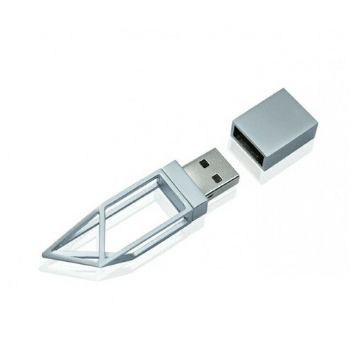Подарочный USB-накопитель геометрия серебро 32GB