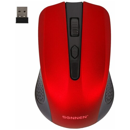 Мышь беспроводная V99 USB 800 1200 1600dpi 4 кнопки оптическая красная