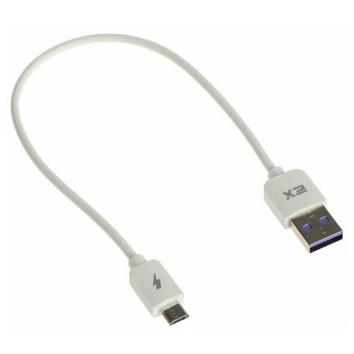 Кабель ТероПром 9393029 Exployd EX-K-1388, microUSB - USB, 2.4 А, 0.25 м, силиконовая оплетка, белый