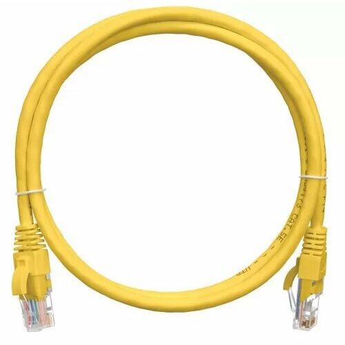 Патч-корд U/UTP 5e кат. 7.5м Filum FL-U5-C-7.5M-Y 26AWG(7x0.16 мм), кабель для интернета, чистая медь, PVC, жёлтый