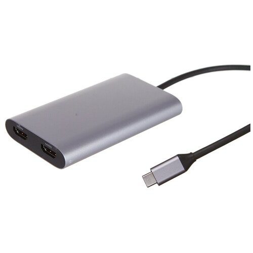 Адаптер HyperDrive Dual 4K HDMI для M1 чипсета (SiliconMotion) серый