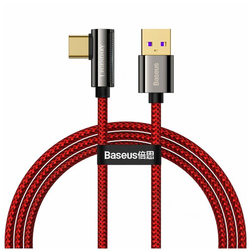 Аксессуар Baseus Legend Series Elbow Fast Charging Data Cable USB - USB Type-C 1m Red CACS000409