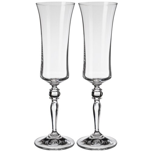 Набор бокалов для шампанского из 2 штук grace 190мл Bohemia crystal (161114)