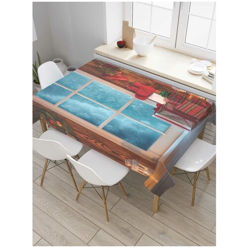 Скатерть прямоугольная JoyArty на кухонный стол "Чудесный вечер" из оксфорда, 180x145 см