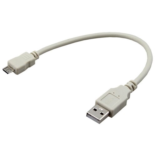 Rexant Кабель USB (шт. micro USB - шт. USB A) 0.2 метра, серый , 10 шт.