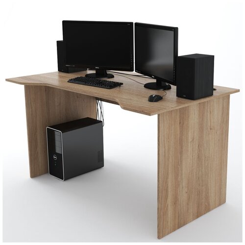 Дизайн Фабрика компьютерный стол Jedi, ШхГхВ: 140х71.6х73.2 см, цвет: дуб сонома