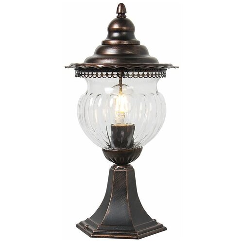 Feron светильник садово-парковый PL594, E27, 60 Вт, цвет арматуры: коричневый, цвет плафона бесцветный
