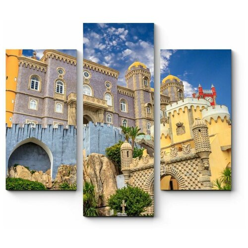 Модульная картина Красочный замок Синтра в Португалии120x108