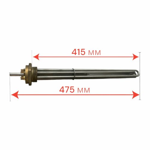 Блок тэнов RDT 10 кВт для электрокотла, резьба G 1 1/2 дюйма (48 мм)