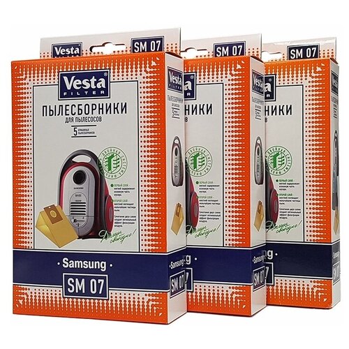 Vesta filter SM 07 XXl-Pack комплект пылесборников, 15 шт