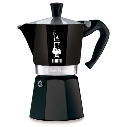 Гейзерная кофеварка Bialetti Moka Express (6 чашек), 270 мл, 270 мл, черный