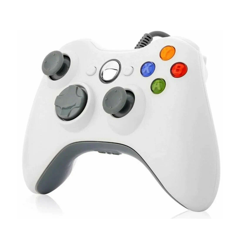 Джойстик (геймпад) проводной для Xbox 360 и PC, белый