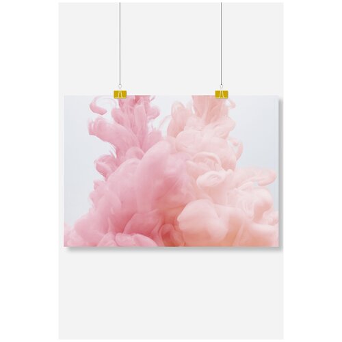 Постер на стену для интерьера Postermarkt Розовый дым, размер 70х100 см, постеры картины для интерьера в тубусе