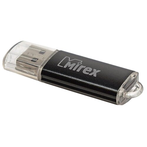 Флешка Mirex UNIT BLACK, 16 Гб, USB2.0, чт до 25 Мб/с, зап до 15 Мб/с, черная