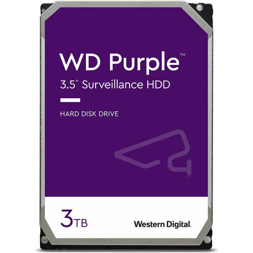 WD Жесткий диск WD SATA-III 3TB WD33PURZ Surveillance Purple (5400rpm) 64Mb 3.5"