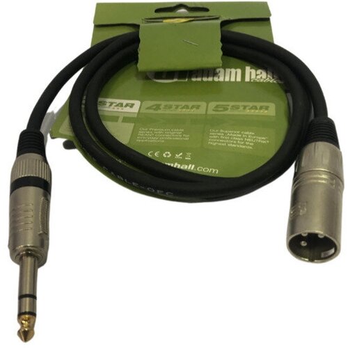 Микрофонный аудио кабель Adam Hall K3 BMV 6.3 мм Jack стерео на XLR male