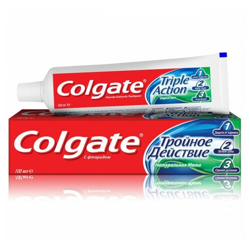 Colgate-Palmolive Зубная паста Colgate Тройное действие Натуральная мята 100 мл