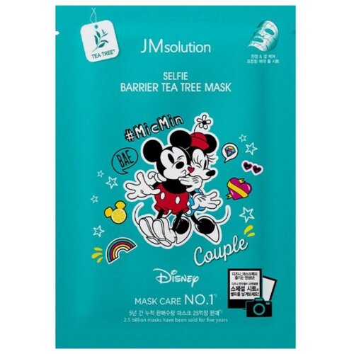 JM Solution Disney Collection Тканевая маска для лица с экстрактом чайного дерева, 30мл/1 шт.